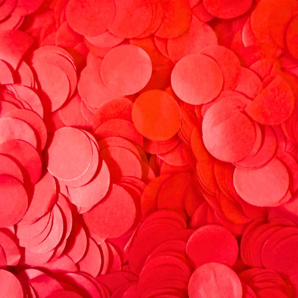 Round Red Paper Confetti 1.5cm 20g