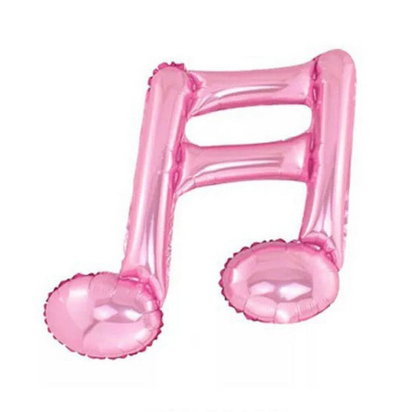 16" Pink Double Music Note Foil Balloon | Party Supplies