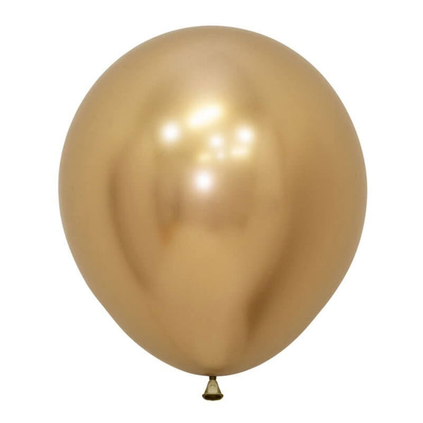 18-inch Metallic Chrome Gold Latex Balloon