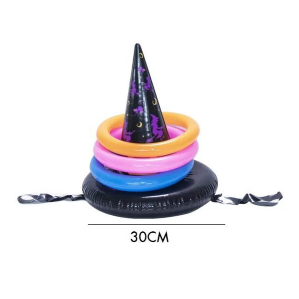 Inflatable Witch Hat Ring Toss Halloween Game