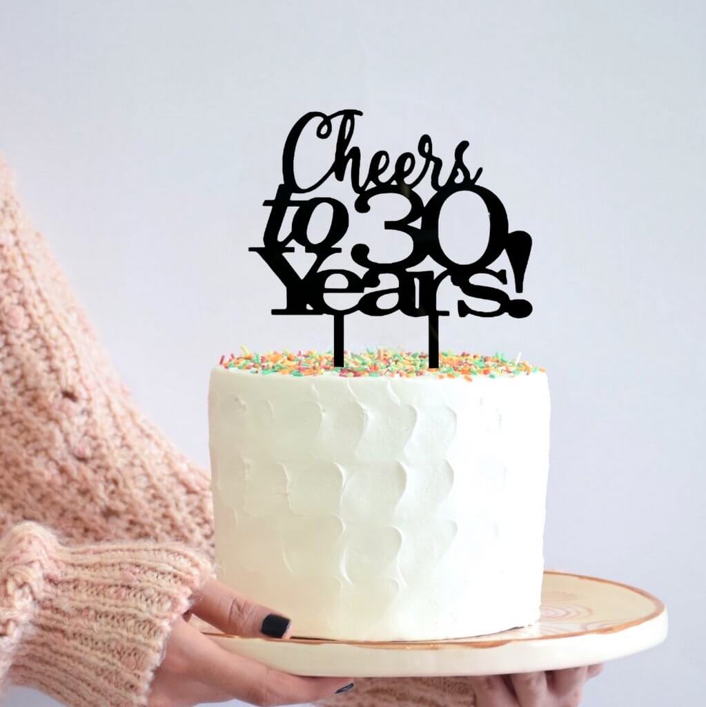 30th Birthday Cake Toppers - Happy 30th Birthday Cake Decorations Australia
