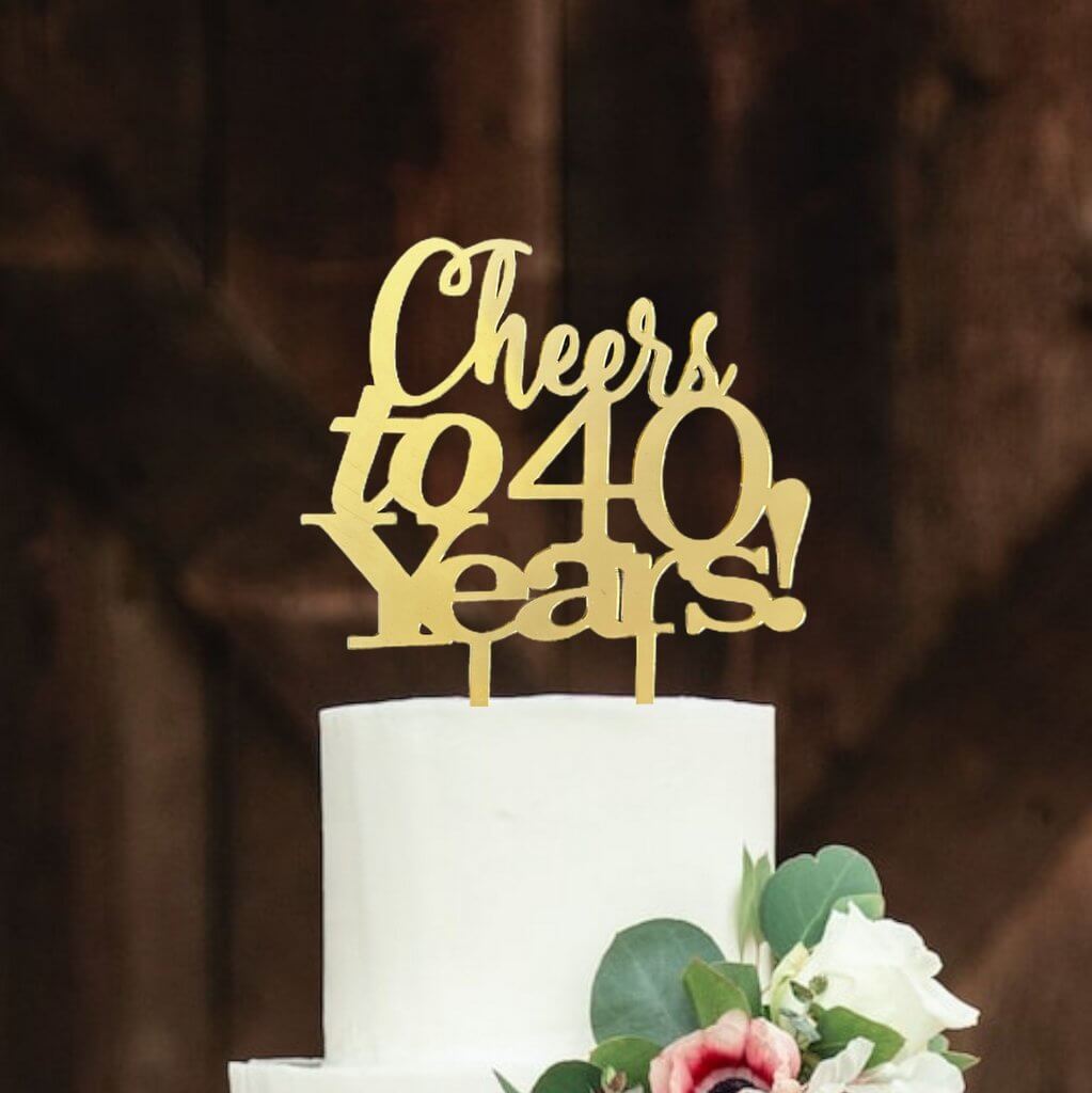 40th Birthday Cake Toppers - Happy 40th Birthday Cake Decorations Australia