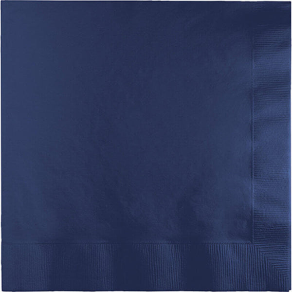 50pk Navy Blue Beverage Napkins | Online Party Supplies