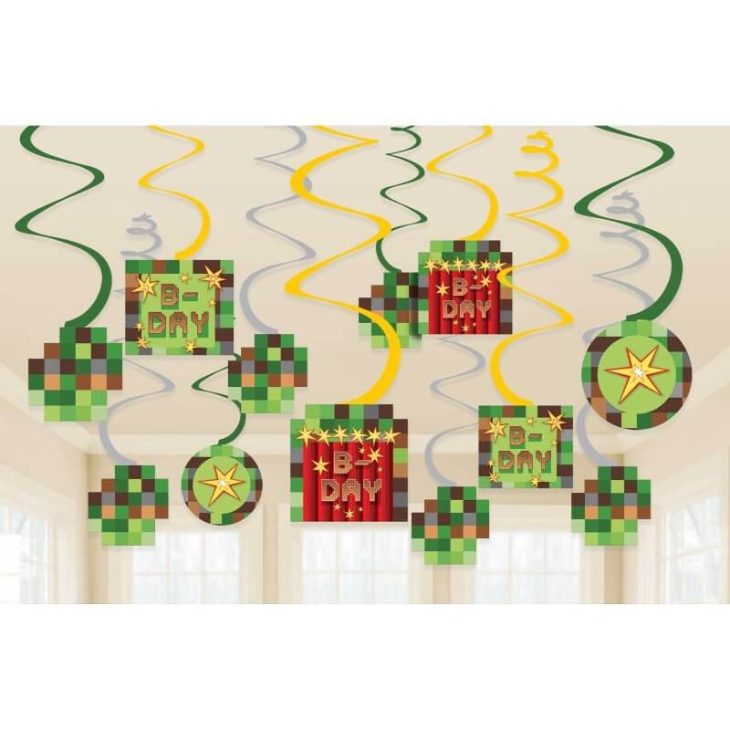 TNT Party Honeycomb Hanging Decorations 3 Pack | Minecraft Party