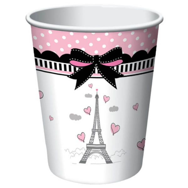Day in Paris Paper Cups 266ml 8pk