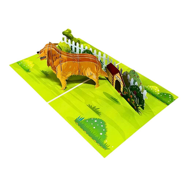 Golden Retriever Dog 3D Pop Up Card