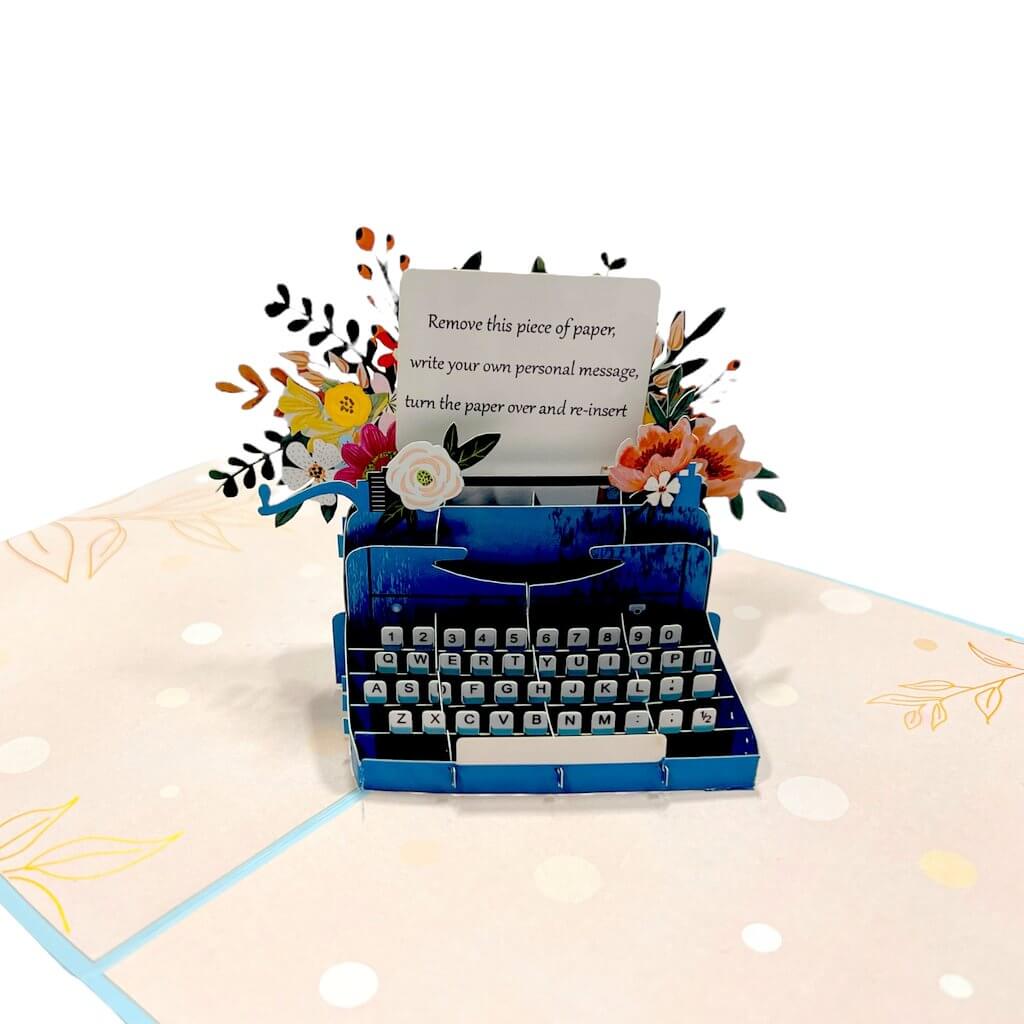 typewriter with paper