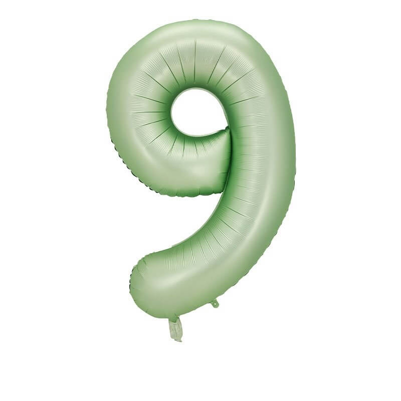 40-inch Jumbo Olive Green Number 0-9 Foil Balloon