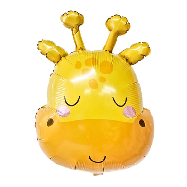 Large Cute Yellow Giraffe Head Foil Balloon