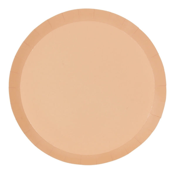 Peach Round Paper Dinner Plates 9inch 20pk