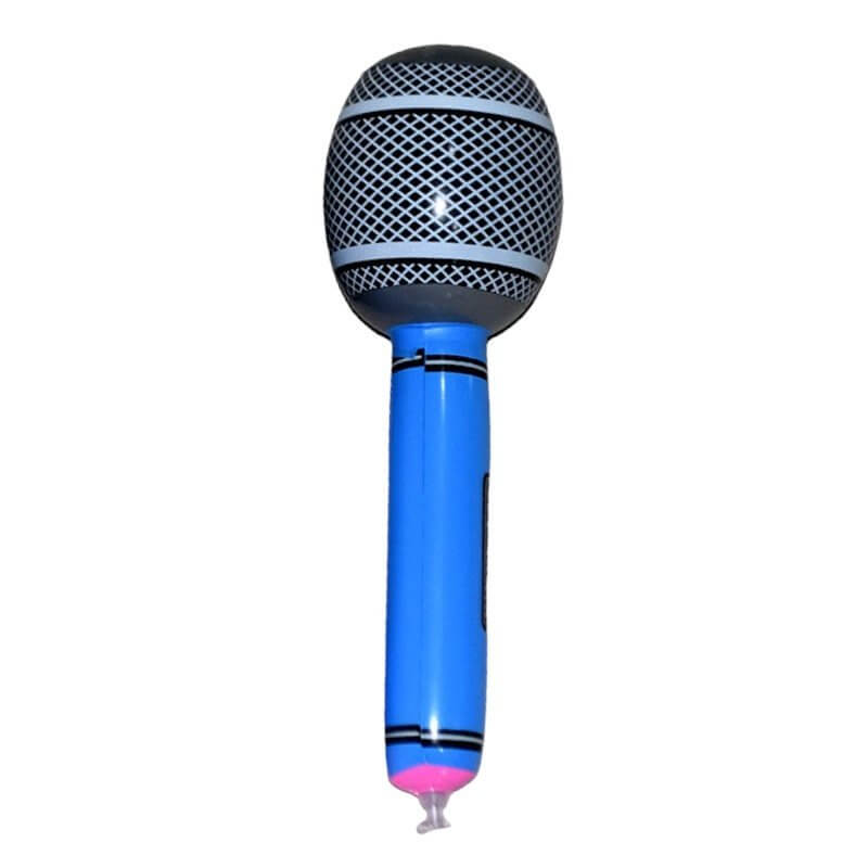 PVC Inflatable Blue Microphone Rock Musical Instrument