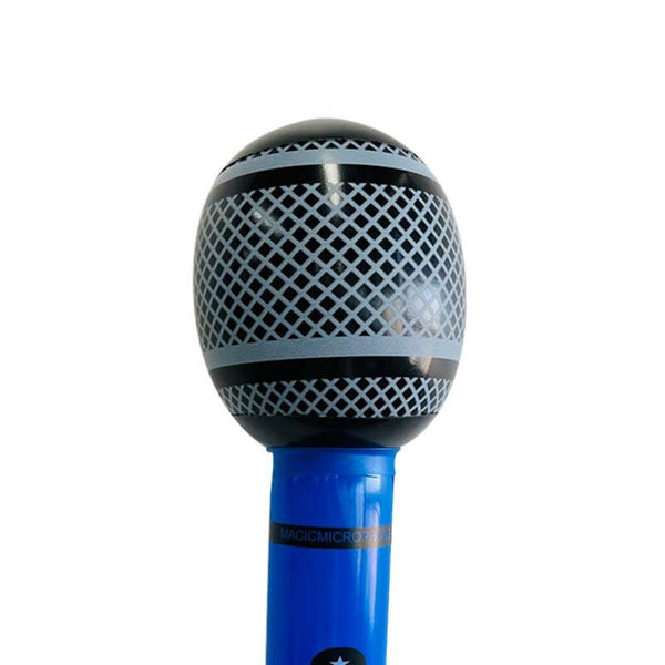 PVC Inflatable Blue Microphone Rock Musical Instrument