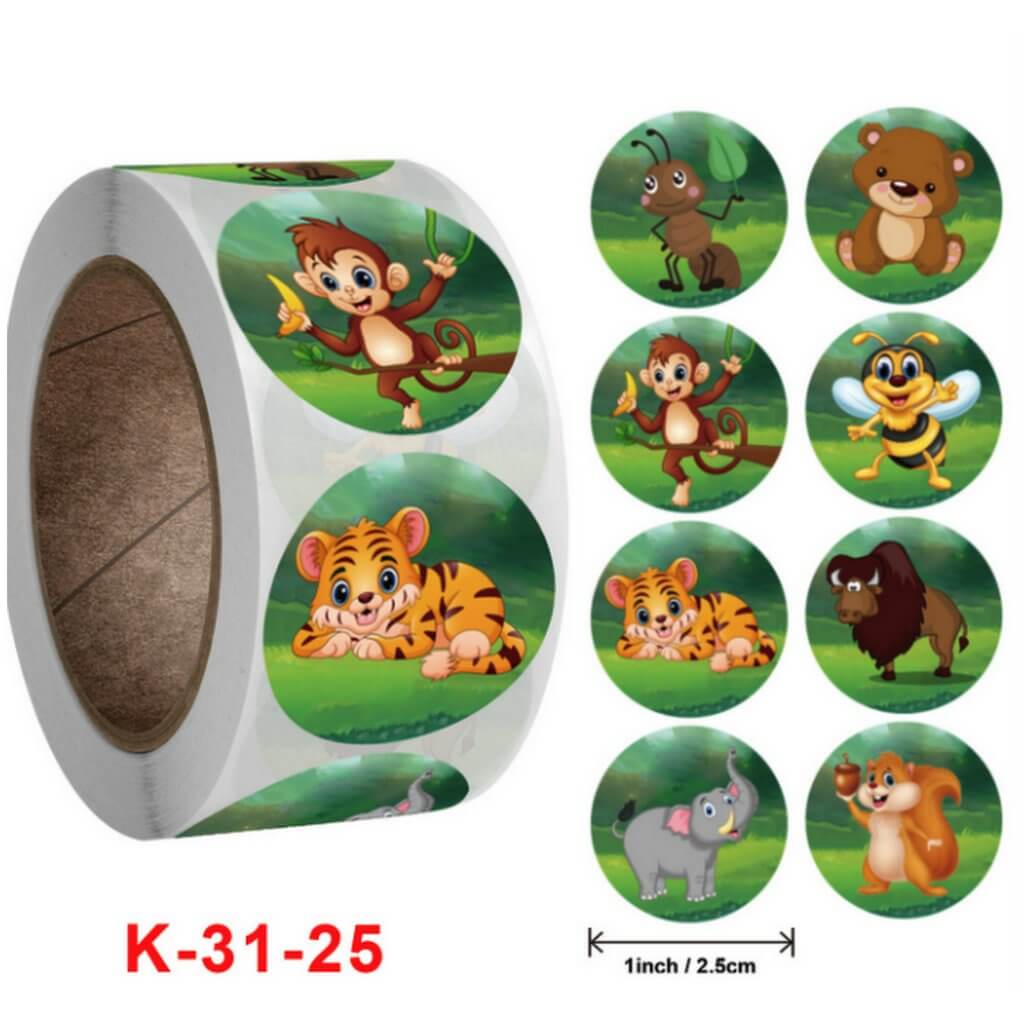 Wild Jungle Animal Footprint Floor Vinyl Stickers 6 Pack | Kid's Party