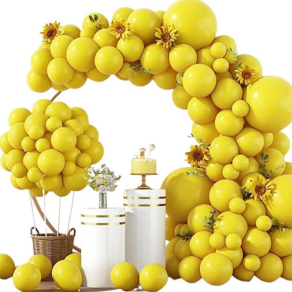 129pk Yellow Latex Balloon Garland Kit | Party Supplies
