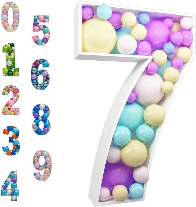 100cm Jumbo Balloon Mosaic Number Frame - Number 7