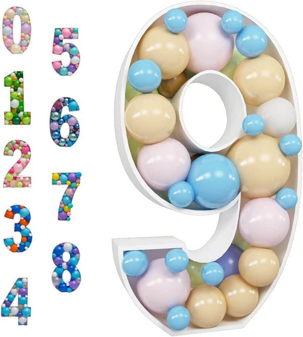 100cm Jumbo Balloon Mosaic Number Frame - Number 9