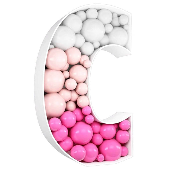 100cm Jumbo Balloon Mosaic Alphabet Letter C Frame