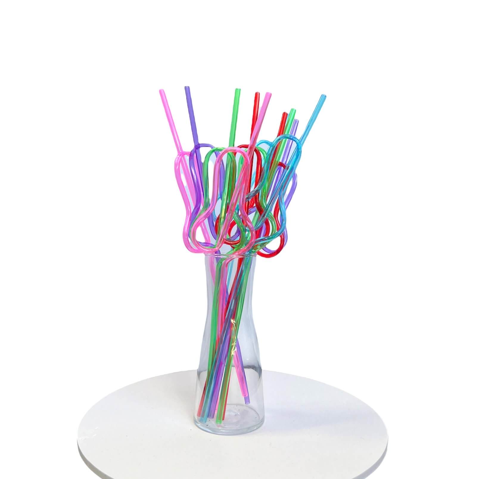 Assorted Naughty Hen Party Swirly Penis Straws 10pk