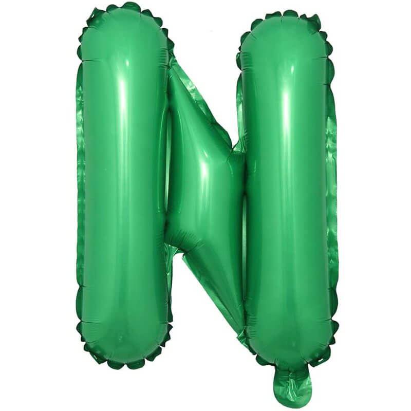 16" Green A-Z Alphabet Letter Foil Party Balloon