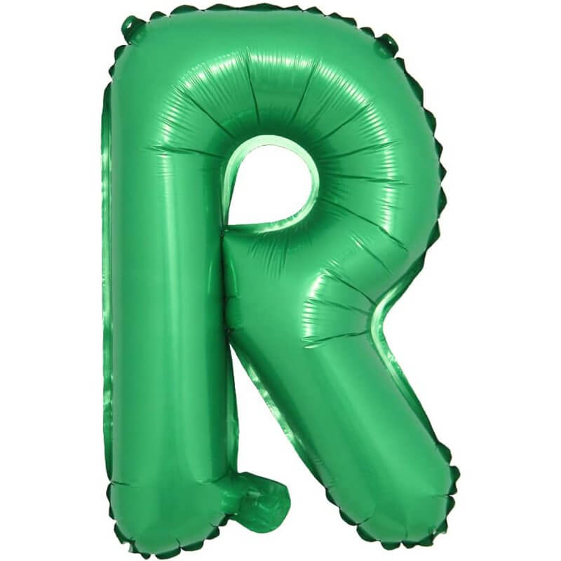 16" Green A-Z Alphabet Letter Foil Party Balloon