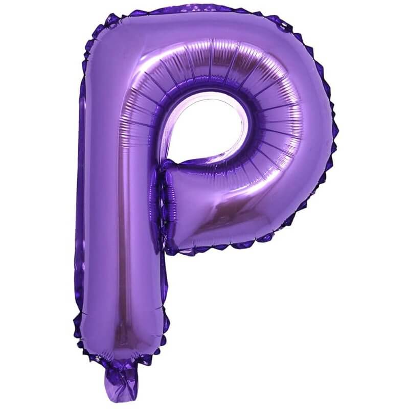 16-inch Purple A-Z Letter Foil Balloon