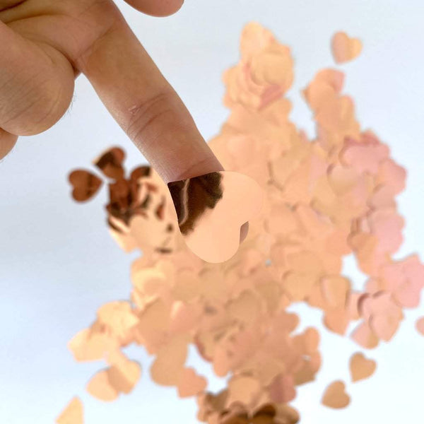 2.5cm Rose Gold Foil Heart Confetti Wedding Table Scatters