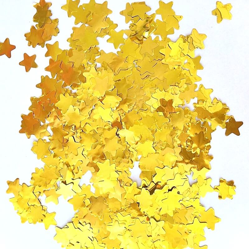 1.5cm Gold Star Foil Confetti Table Scatters