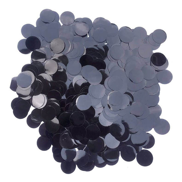 1.5cm Round Black Foil Confetti