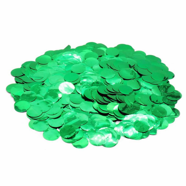 20g Round Metallic Green Foil Confetti Dots