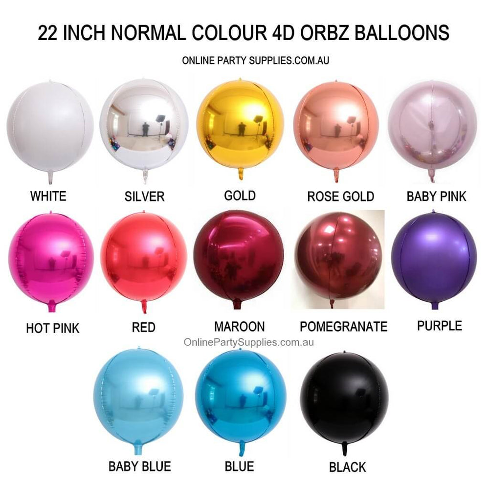 4D ORBZ Round Foil Party Balloons - Online Party Supplies