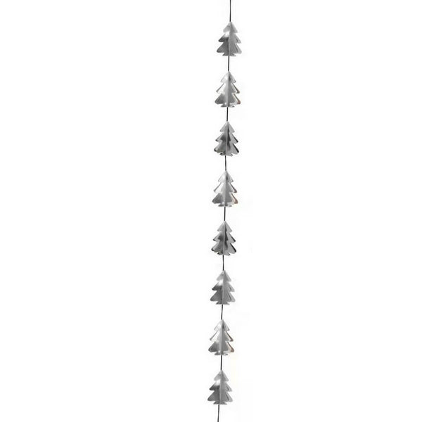 2m 3D Silver Christmas Tree Paper Garland | Party Supplies