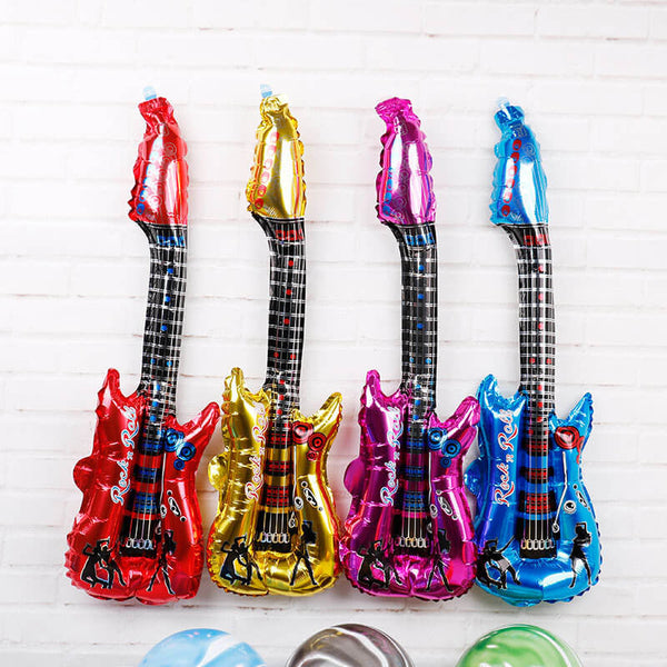 Music Themed Electric Rock Guitar Foil Balloon