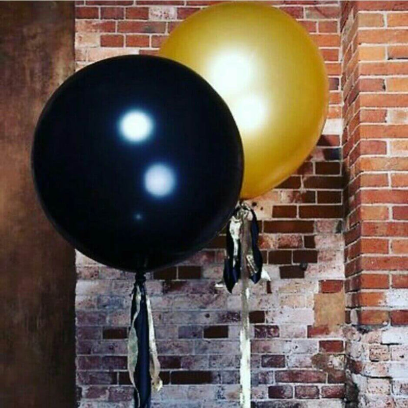 36-inch Jumbo Round Black Balloon