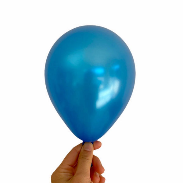 5-inch Pearl Dark Blue Mini Latex Balloons 10pk
