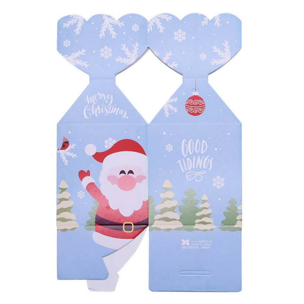 Cardboard Christmas Party Gift Box - Holly Leaves