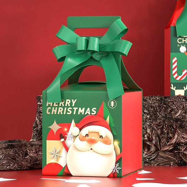 5pk Green Super Star Santa Christmas Treat Boxes