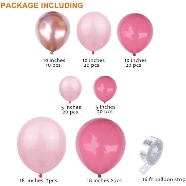 98pk Retro Pink Balloon Garland DIY Kit | Party Supplies