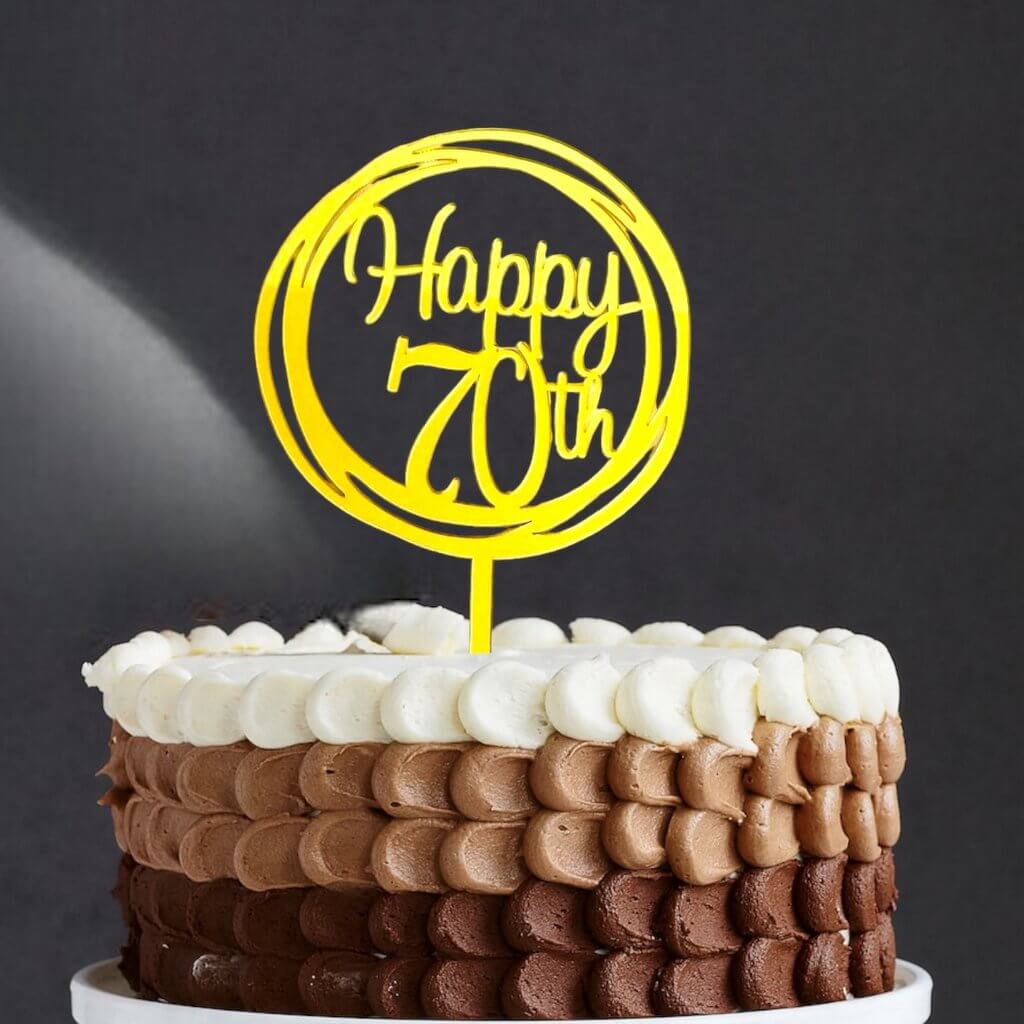 70th Birthday Cake Toppers - Happy 70th Birthday Cake Decorations Australia