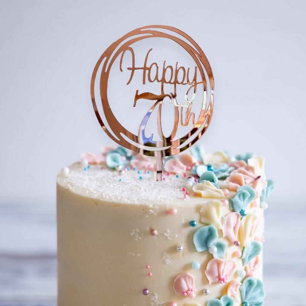 70th Birthday Cake Toppers - Happy 70th Birthday Cake Decorations Australia