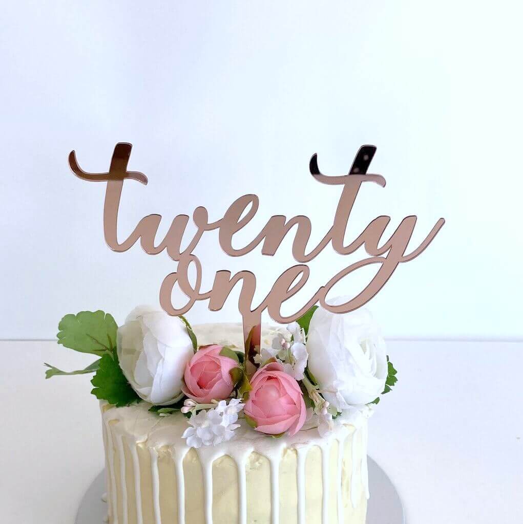 21st Birthday Cake Toppers - Happy 21st Birthday Cake Decorations