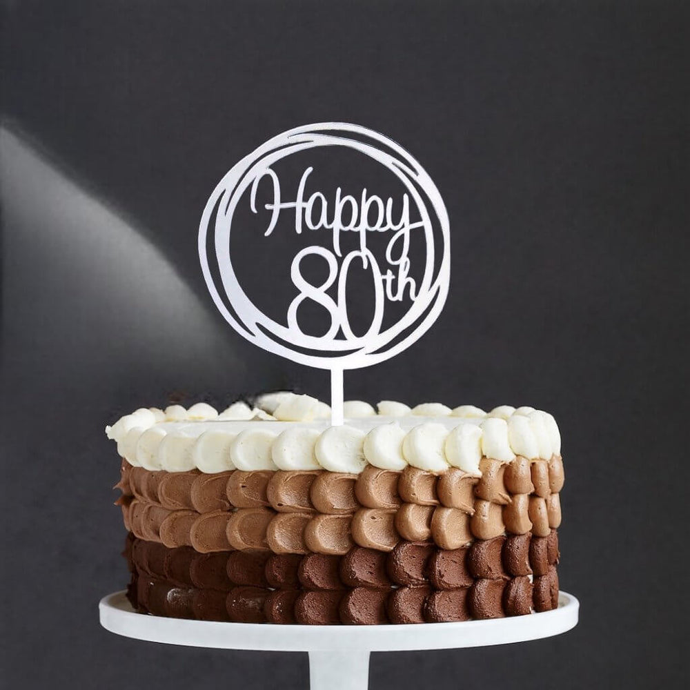 80th Birthday Cake Toppers - Hapy 80th Birthday Cake Decorations Australia