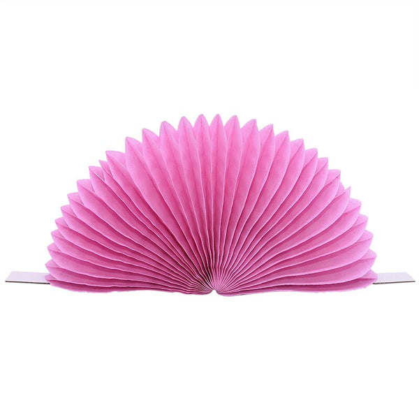 Classic Pink Tissue Paper Decorative Fan - 6 Sizes - Party Decorations