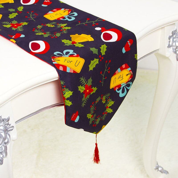 35cmx180cm Holly Wreath Christmas Table Runner Australia