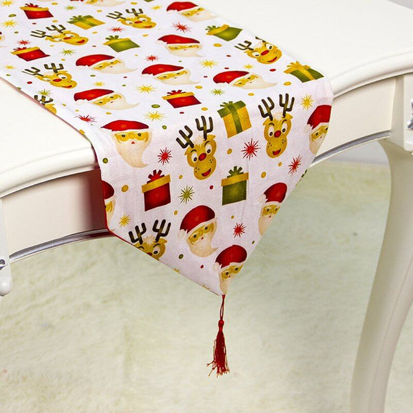 35cmx180cm Christmas Santa & Reindeer Table Runner