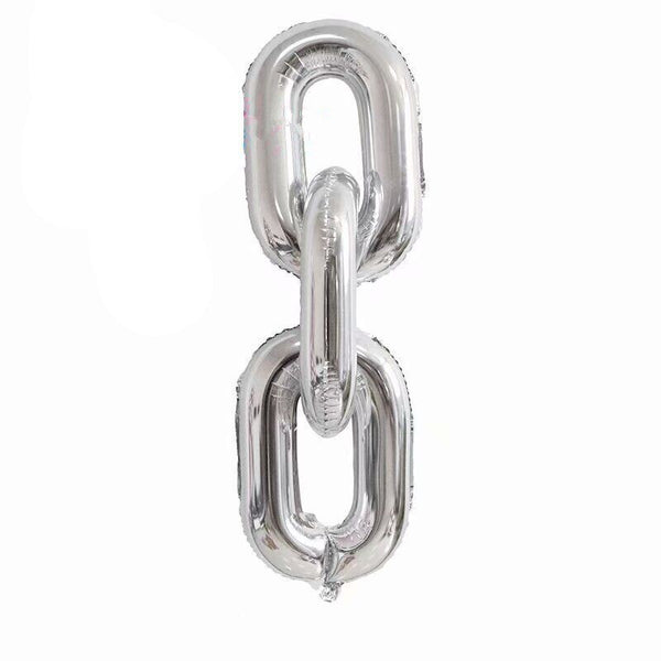 16" Silver Chain Link Foil Balloon Garland - 90s Party