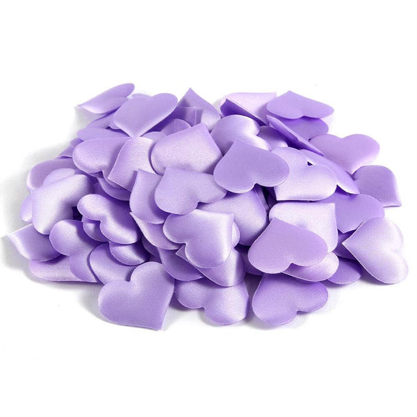Lilac Fabric Heart Confetti Wedding Table Scatters