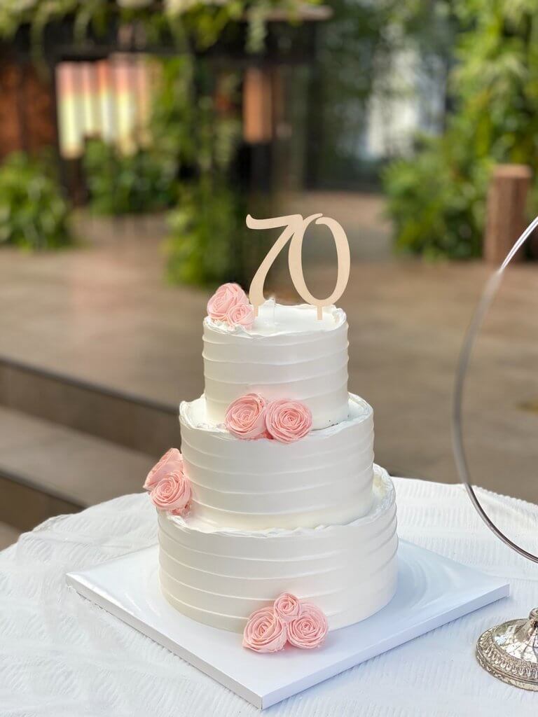 Wooden Number 70 Seventieth Birthday Cake Topper - Online Party Supplies